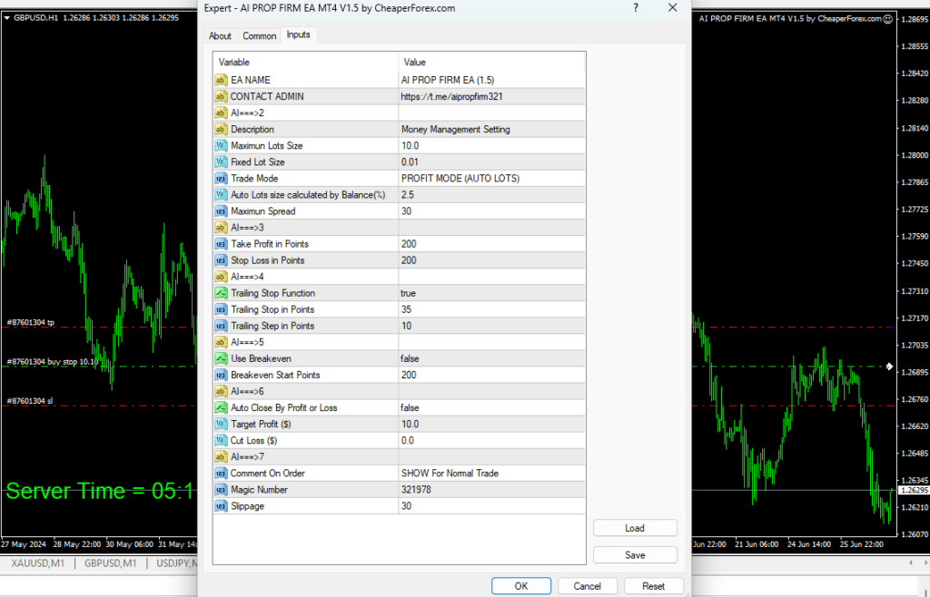 AI Prop Firm EA MT4 V1.5 - CheaperForex
